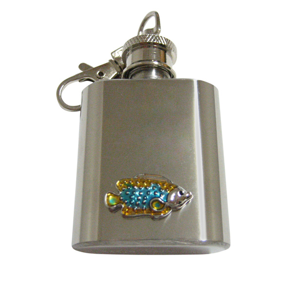 Kiola Designs | Other | Colorful Tropical Fish Oz Keychain Flask | Poshmark